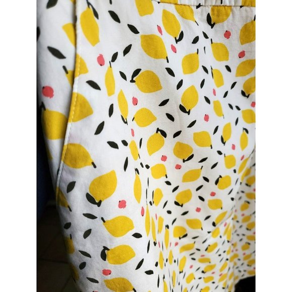 Boden | Skirts | Boden Size 6r Lemon Print Yellow Skirt Summer Bright ...